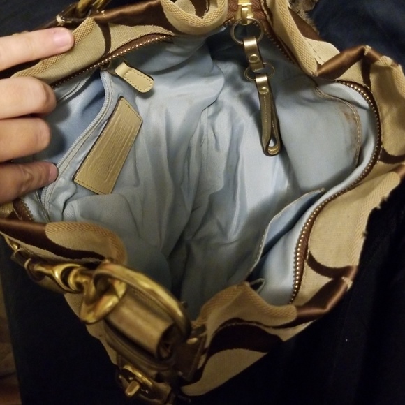 Coach | Bags | Coach Logo Hobo Purse | Poshmark